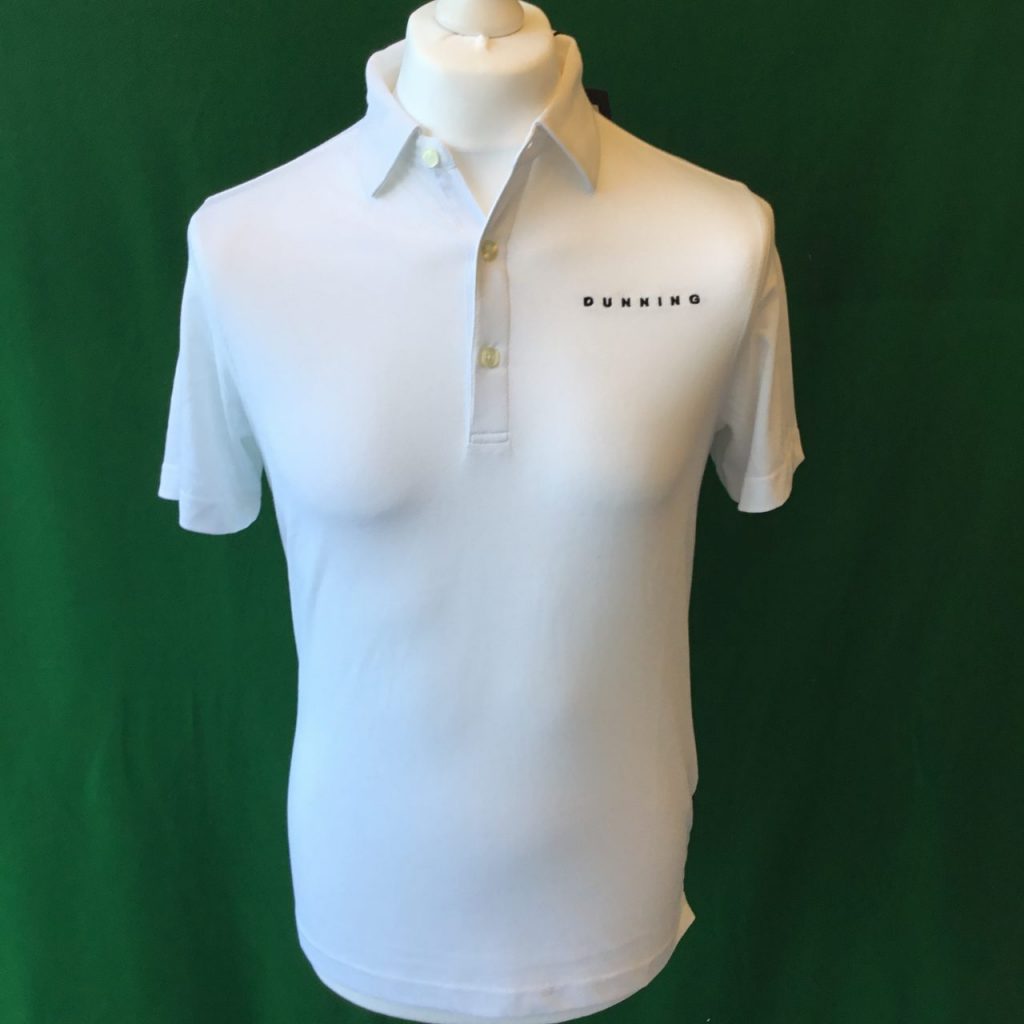 Mens Dunning Short Sleeved White Golf Polo Shirt- X-Large 44-46″ – Pro ...